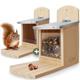 WILDLIFE HOME Eichh&ouml;rnchen Futterhaus 2er Set