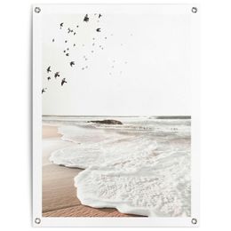 Poster Reinders "Rollende Wellen", beige (farbe bild(er): beige), B:60cm H:80cm T:0,1cm, Leinwand, Bilder, Poster, Outdoor f&uuml;r Garten oder Balkon