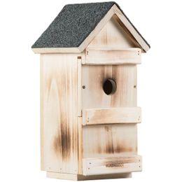 Nistkasten Windhager "aus Massivholz, sicheres Brutquartier f&uuml;r verschiedene Vogelarten", braun (holzfarben), B:16cm H:31cm T:14,8cm, Massivholz, Tierh&auml;user, mit auswechselbaren Frontplatten f&uuml;r unterschiedliche Vogelgr&ouml;&szlig;en