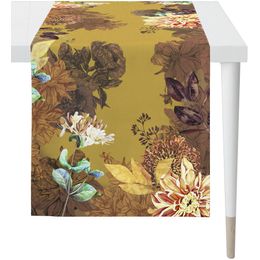Tischl&auml;ufer Apelt "5604 HERBSTZEIT, Herbstdeko, Herbst", bunt (senfgelb, bunt), B:48cm L:140cm, Baumwolle, Polyester, Tischdecken, Digitaldruck