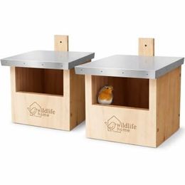 WILDLIFE HOME Halbh&ouml;hle mit Metalldach | 2er Set