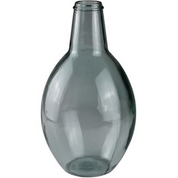 Bodenvase AM Design, transparent, B:20cm H:38cm T:20cm, Glas, Vasen, mundgelasen, H&ouml;he 38 cm