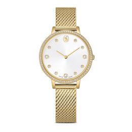 Quarzuhr Swarovski "CLARICA", goldfarben, Armbanduhren, Damen, Quarzuhr, Armbanduhr, Damenuhr, Swiss Made, Edelstahlarmband, analog