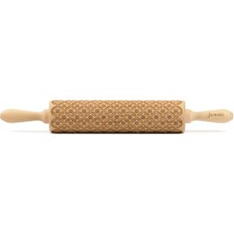 Teigroller Folkroll "3D-Motiv-Teigrolle", braun, L:43cm, Massivholz, Teigroller, China
