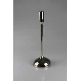 Kerzenst&auml;nder AM Design "aus Aluminium", silber, B:12cm H:19cm, Aluminium, Kerzenhalter, BxH: 12x19 cm