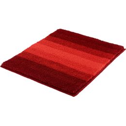 Badematte Meusch "Palace", rot (weinrot), H:20mm, Polyester, Badematten, Badematte, mordernes Streifendesign im Farbverlauf