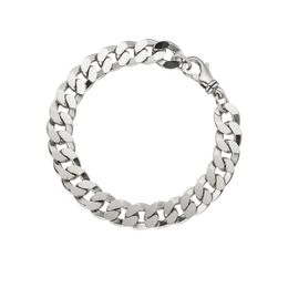 Silberarmband Jobo "Panzer-Armband diamantiert", silber (silber 925), Armb&auml;nder, Damen, 23cm, Silber 925 (Sterlingsilber), Silberarmband, 925 Silber 23 cm