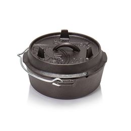 Petromax Dutch Oven Feuertopf 1,6 Liter mit Deckel und planer Boden - Camping-T&ouml;pfe