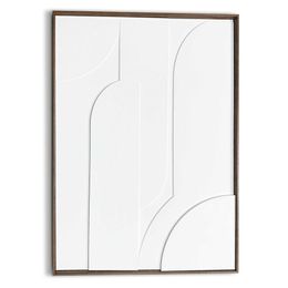 Wandbild Reinders "Layered Geometrics", wei&szlig; (farbe bild(er): wei&szlig;), B:50cm H:70cm T:3cm, Bilder, Wohnzimmer - Wei&szlig; - MDF - Abstrakt - 50x70 cm