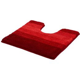 Badematte Meusch "Palace", rot (weinrot), H:20mm, Polyester, Badematten, Badematte, mordernes Streifendesign im Farbverlauf