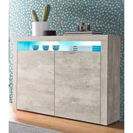 borchardt M&ouml;bel Highboard BORCHARDT M&Ouml;BEL "Santa F&eacute;, Kommode mit moderner Rahmenoptik, Breite 107 cm", grau (beton, optik), B:107cm H:89cm T:35cm, Holzwerkstoff, Sideboards, Highboard, Breite 107 cm