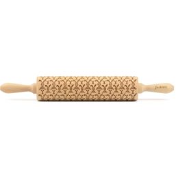 Teigroller Folkroll "3D-Motiv-Teigrolle", braun, L:43cm, Massivholz, Teigroller, Osterhasen