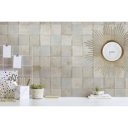 Fototapete marburg "Tile", gelb (chiffongelb), B:0,53m L:10,05m, Vlies, Tapeten, moderne Tapete f&uuml;r Wohnzimmer Schlafzimmer K&uuml;che