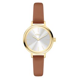 Quarzuhr s.Oliver "Petite Time", braun, Armbanduhren, Damen, Quarzuhr, Armbanduhr, Damenuhr, analog