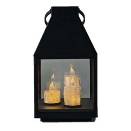 LED-Laterne 3 LEDs warmwei&szlig; 13 x 25 cm