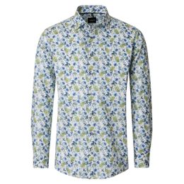 Businesshemd Venti "Venti Businesshemd Langarm Print", Herren, Gr. 38, Normalgr&ouml;&szlig;en, gr&uuml;n, 100% Baumwolle, bedruckt, schmal, Hemden