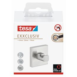 Tesa Handtuchhaken 'Exxclusiv' Edelstahloptik mit Klebel&ouml;sung 5 x 5 x 3,9 cm
