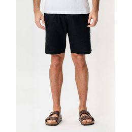 Shorts TEESHOPPEN "TEESHOPPEN Shorts Linen Blend", Herren, Gr. L, Normalgr&ouml;&szlig;en, schwarz, Obermaterial: 70% Baumwolle, 30% Leinen, Hosen Shorts