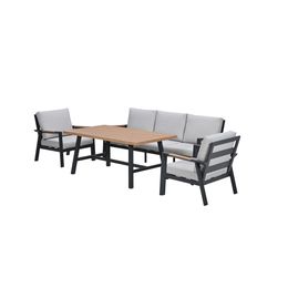 Garden Impressions Loungem&ouml;belset 'Elati' Aluminium hellgrau 4-teilig