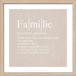 Pro Art Pro-Art Kunstdruck Framed-Art Slim Scandic 'Familie' 33 x 33 cm gerahmt
