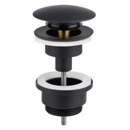 CORNAT Druckknopf-Ablaufventil schwarz 1 1/4"