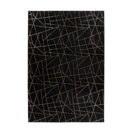 Kayoom Teppich 'Bijou' schwarz/goldfarben 160 x 230 cm