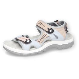 Sandale Dockers by Gerli, Damen, Gr. 38, bunt (beige multi), Lederimitat, Textil, Schuhe Sandale, Trekking Sandale, Sommerschuh mit Klettverschluss