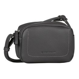 Handtasche Tom Tailor "Elis", Damen, Gr. B/H/T: 18,5cm x 13,5cm x 7cm, grau, Polyurethan, clean, gepflegt, gepr&auml;gtes Muster, unifarben, Taschen Handtasche, aus weich gek&ouml;rntem Lederimitat auff&auml;llige Ziernaht und feinem Logo