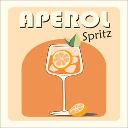 Pro Art Pro-Art Decopanel 'Aperol Spritz' 30 x 30 cm