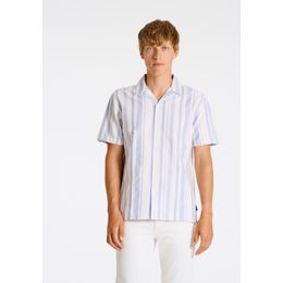 Kurzarmhemd LINDBERGH "Freizeithemd (Kurzarm) Loose Fit", Herren, Gr. L, Normalgr&ouml;&szlig;en, blau (lt blau), Obermaterial: 100% Baumwolle, Hemden