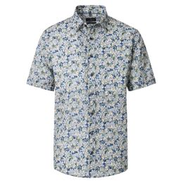 Kurzarmhemd Casamoda "Casamoda Freizeithemd Kurzarm Print", Herren, Gr. XL, Normalgr&ouml;&szlig;en, dunkelblau, 100% Baumwolle, bedruckt, comfort fit, Hemden