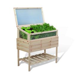 Hochbeet mit Anzuchtkasten Kiefernholz 100 x 97 x 50 cm