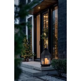 Laterne mit 3 LED-Kerzen 47 cm