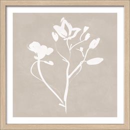 Pro Art Pro-Art Kunstdruck Framed-Art Slim Scandic 'Flowers Beige' 33 x 33 cm gerahmt