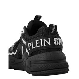 Laufschuh Plein Sport "Lo-Top Turnschuhe", Damen, Gr. 35, Normalschaft, silber (0270, schwarz, silber), Schuhe Laufschuh