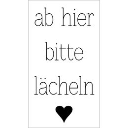 Pro Art Pro-Art Decopanel 'Ab hier bitte l&auml;cheln 15 x 30 cm
