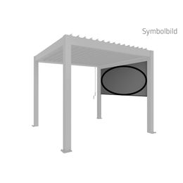 BioHort Seitenmarkise f&uuml;r Pergola dunkelgrau 327 x 235 cm