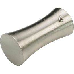 Gardinenstangen-Endst&uuml;ck Liedeco "Endst&uuml;ck, Endknopf edelstahl-optik "France" Nizza" Gr. 1, silber (edelstahlfarben), B:2,8cm H:2,8cm L:6cm, Gardinenstangenendst&uuml;cke, Gardinenstangen-Endst&uuml;ck, Endst&uuml;ck, Endknopf Nizza, 1 St&uuml;ck