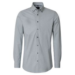 Businesshemd Venti "Venti Businesshemd Langarm Print", Herren, Gr. 38, Normalgr&ouml;&szlig;en, gr&uuml;n, 97% Baumwolle, 3% Elasthan, bedruckt, sehr figurbetont, Hemden