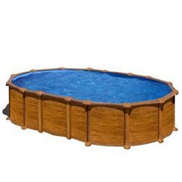 GRE Stahlwandpool-Set 'Amazonia' 730 x 375 x 132 cm mit Sicherheitsleiter und Sandfilteranlage