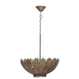 Kayoom H&auml;ngeleuchte "Fly Through in Gold, ohne Leuchtmittel, LxBxH: 71 x 71 x 81 cm", braun (goldfarben), H: 81cm, 1 Stk., Leuchten, H&auml;ngeleuchte