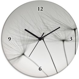 Wanduhr Artland "Pusteblumen-Samen", grau, T:1,8cm, Wanduhren, Wanduhr, wahlweise mit Quarz- oder Funkuhrwerk, lautlos ohne Tickger&auml;usche