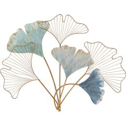 Wanddekoobjekt "Gingko", gold (goldfarben), B:91cm H:72cm T:4cm, Metall, HOFMANN LIVING AND MORE, Wanddekoobjekte, Wanddeko, aus Metall