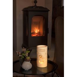 LED Laterne Konstsmide "Weihnachtsdeko", wei&szlig;, B:10cm H:19cm L:10cm T:10cm &Oslash;:10cm, Leuchten, LED Laterne Schneemann