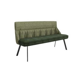 ByLiving Bank CALIFORNIA, Breite 180 cm, Webstoff gr&uuml;n, Gestell schwarz