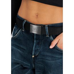 Lederg&uuml;rtel Alpha Industries "Heavy Duty Belt", Herren, Gr. onesize, schwarz, Obermaterial: 100% Nylon, G&uuml;rtel Lederg&uuml;rtel