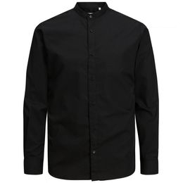 Jack & Jones Herren Gro&szlig;e Gr&ouml;&szlig;en | Jack&Jones Freizeithemd im Material-Mix Farbe schwarz Gr&ouml;&szlig;e: 4XL