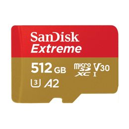 Sandisk microSDXC Extreme 512GB (R190MB/s) + Adapter + 1 Jahr RescuePRO Deluxe micro SDXC Speicherkarte
