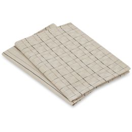 Geschirrtuch Ross "Geschirrt&uuml;cher 2er-Set 987 2x HL + Banderole", cappuccino, B:18cm H:3cm L:27cm T:3cm, 50% Baumwolle, 50% Leinen, Geschirrt&uuml;cher, Geschirrtuch, Zwirn- Halbleinen