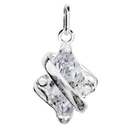 Kettenanh&auml;nger OSTSEE-SCHMUCK "OSTSEE-SCHMUCK Anh&auml;nger Paola Anh&auml;nger Paola", wei&szlig;, Schmuckanh&auml;nger, Damen, 20 x 11mm, Silber 925 (Sterlingsilber), 1,5 g, Kettenanh&auml;nger